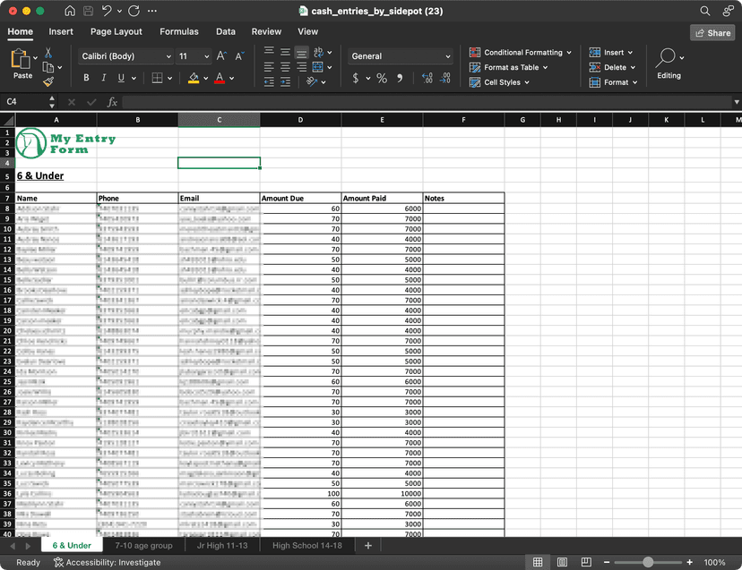 MyEntryForm - Online Entries Made Simple!